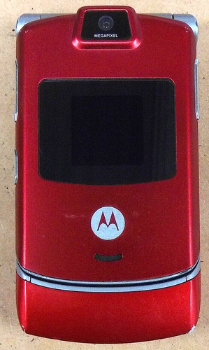 Motorola RAZR V3m - Fire Red and Silver ( Sprint ) Flip Phone - Very ...