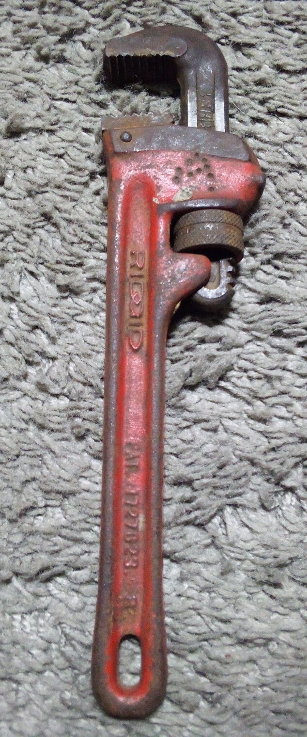 VTG/Antique RIDGID 1930s Ridgid Tool No. 8 Steel Pipe Wrench Pat ...