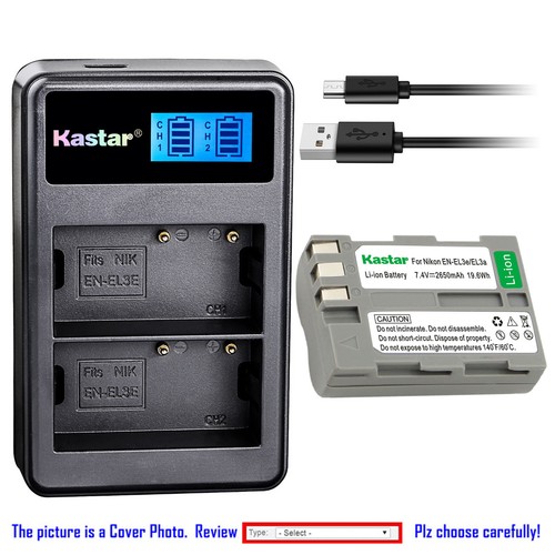 Kastar Battery LCD Dual Charger for Nikon EN-EL3e MH-18 & Nikon D90 ...
