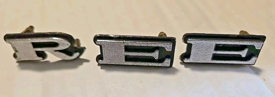 Vintage 1966 67 AMC REBEL Letters Chrome Emblem .5 x 1.25 Inch | eBay