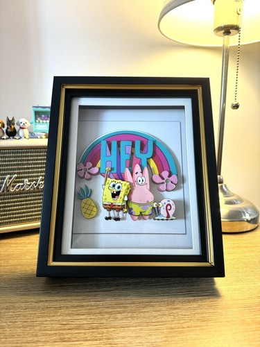 Spongebob and Patrick Rainbow 3D Art Picture Frame Bedside Home Deco ...