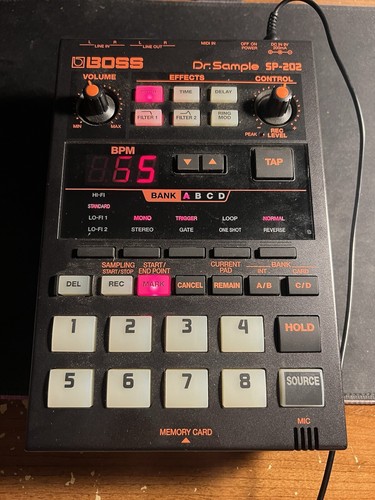 Boss SP-202 Dr Sample Vintage Sampler with Power Supply and Memory Card ...
