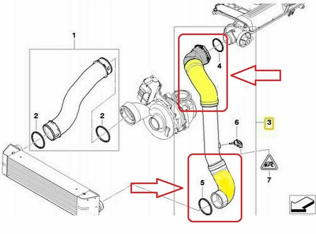 Ladeluftschlauch Turboschlauch Set für BMW E83 X3 3.0d 3.0sd ...