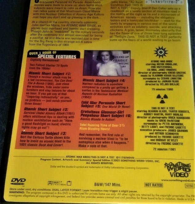 Atomic War Bride / this Is Not a Test (DVD) for sale online | eBay
