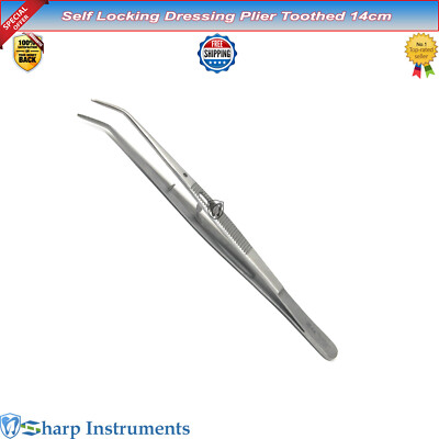 College Tweezers with Locking Mechanism 15cm Dental Dentist Tooth Seam ...