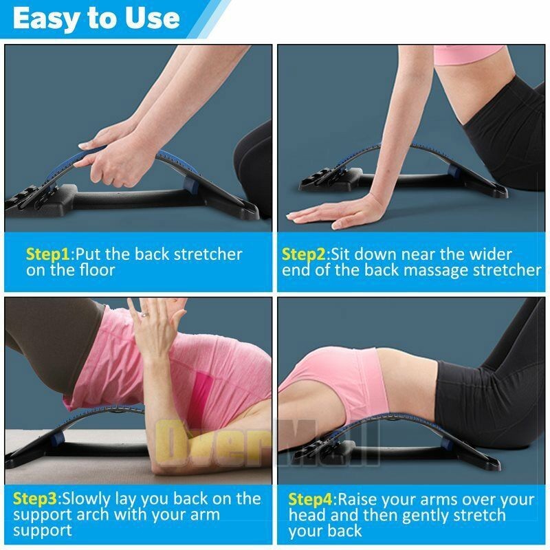 Multi-Level Back Stretcher Lumbar Support Device Pain Spine Relief ...