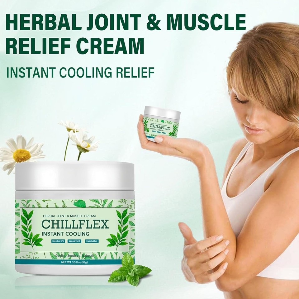 CHILLFLEX Menthol Soothing Cream, Cooling Soothing Gel, Joint ...