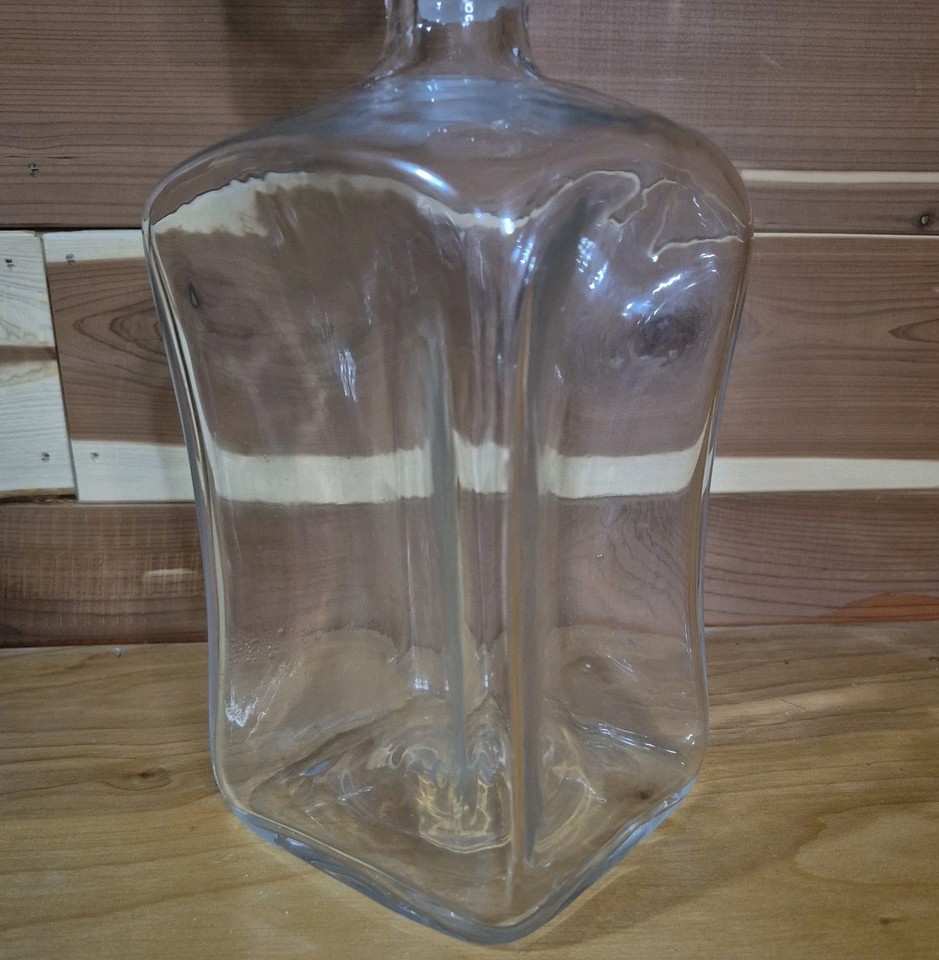 Vintage Dimpled Blenko Decanter With Cube Shape Stopper Awesome 12" | eBay