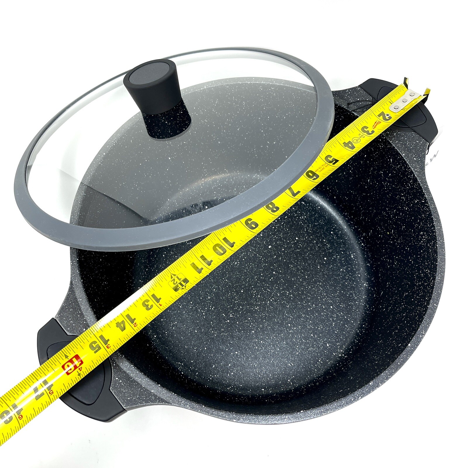 D&W Pot/Casserole 12.5" Inch,10 Qt With Lid Big Party Size Nonstick ...