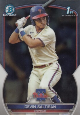 DEVIN SALTIBAN BOWMAN CHROME DRAFT 1ST ROOKIE CARD RC PHILLIES #BDC-2 ...