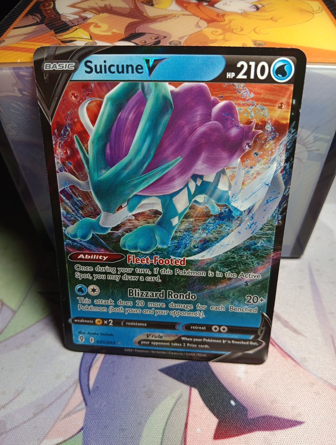 Suicune V Pokemon TCG Evolving Skies 031/203 Holo Ultra Rare Near Mint ...