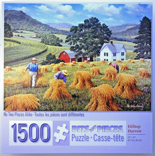 Bits and Pieces Puzzle 1500 Pcs Hilltop Harvest 24 X 33 John Sloane for ...
