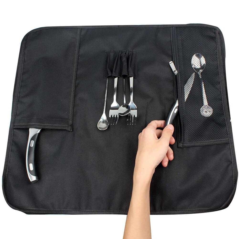 1X( Bag Nylon Chef Roll Bag with 8 for Kitchen Accessories Portable ...