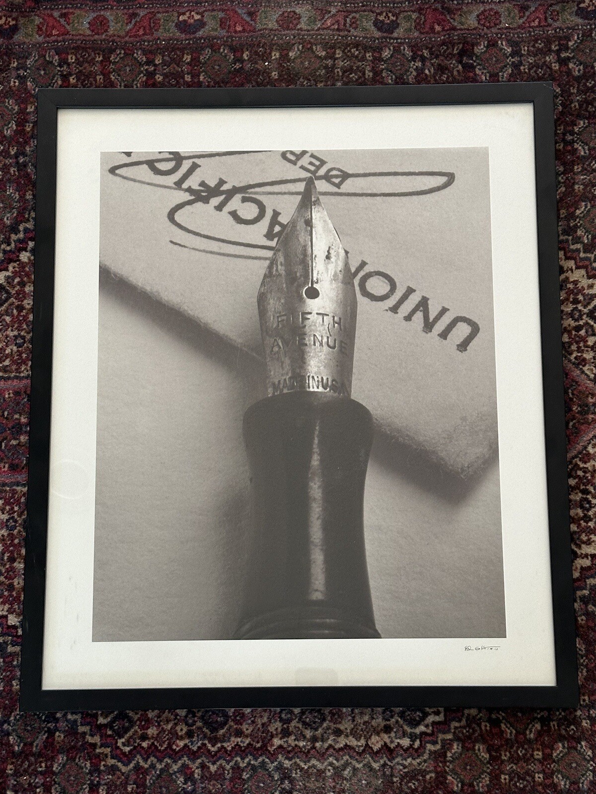 Framed Print by Ed Goldstein Signed Fountain Pen Art Fifth Avenue USA ...