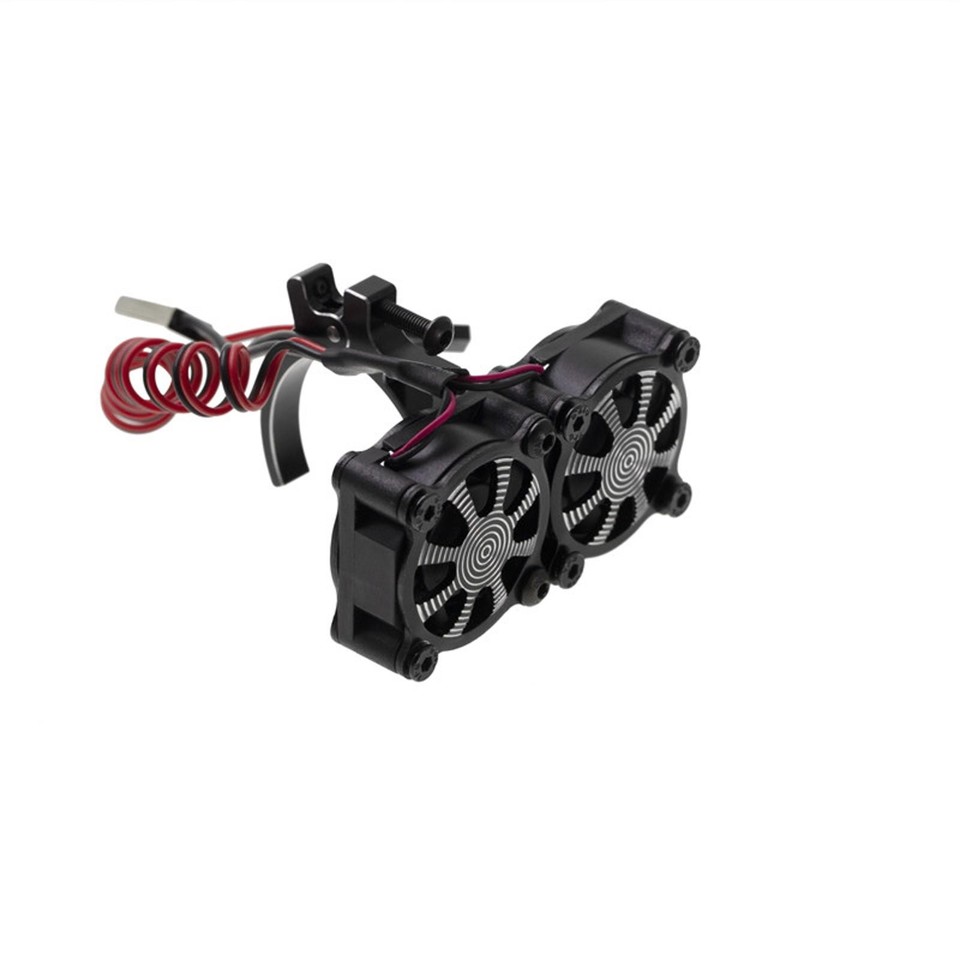 5-10V Motor Heatsink Dual Cooling Fan For Axial SCX10 Traxxas TRX4 RC ...