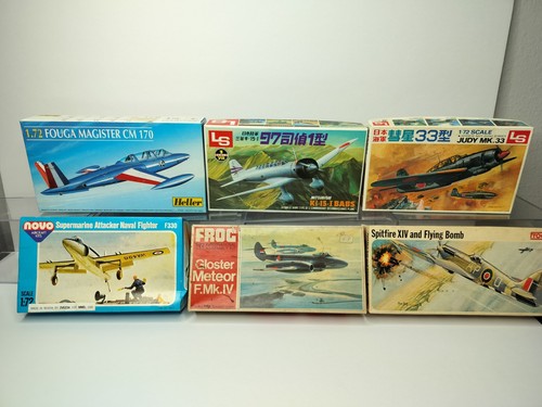 VINTAGE LOT OF (6) MIXED SCALE MILITARY AIRPLANE & VEHICLE WAR MODEL ...