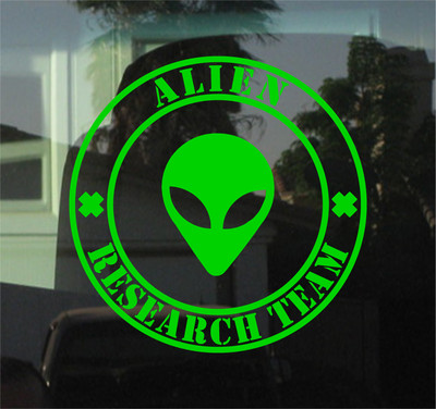 ALIEN RESEARCH TEAM - 8" DIE CUT VINYL DECAL/STICKER | eBay