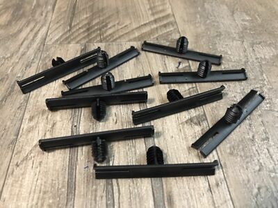 10 pcs push in black nylon wiring harness strap retainer wire clips ...