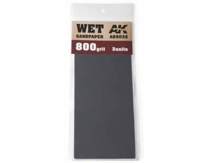 Wet Sandpaper 800 grit (3 pcs) AK-9032 - ak-interactive modellismo | eBay