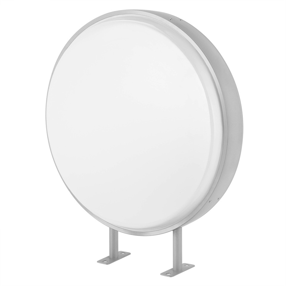60cm LED Double Sided Outdoor Illuminated Projecting Light Box Round ...