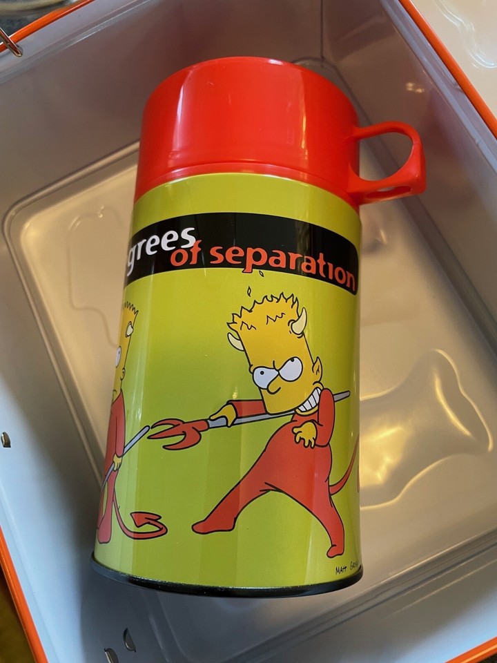 Vintage 2000 The Simpsons metal lunch box -with Metal Thermos NEW NECA ...