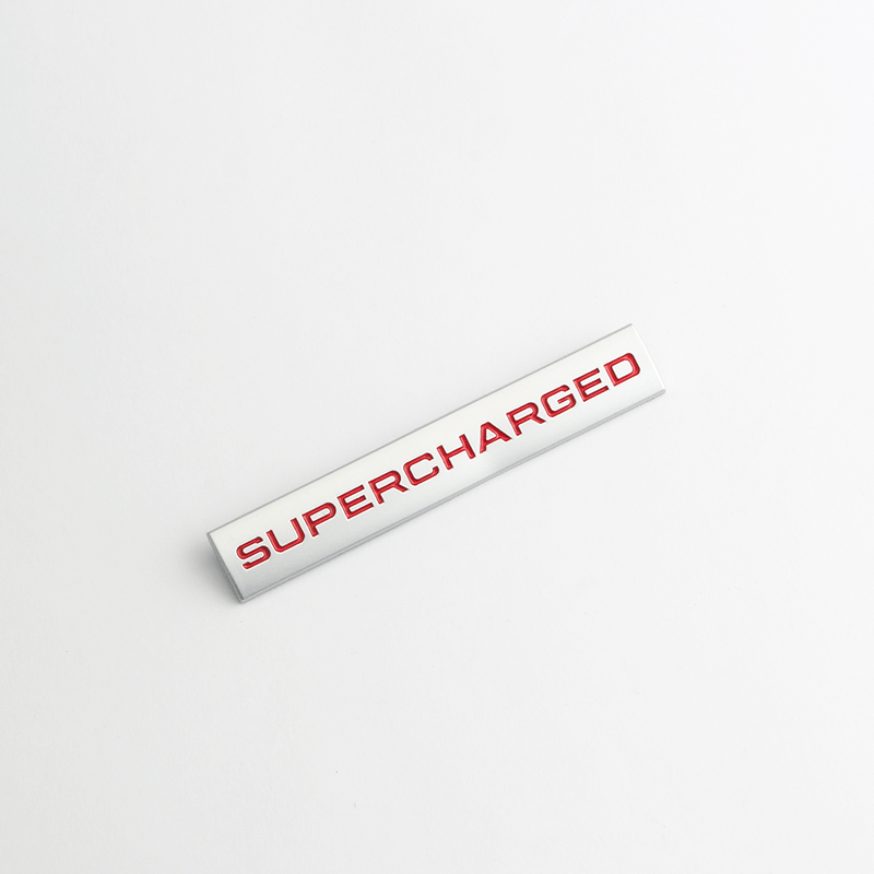 1Pc Supercharged Emblem Alloy Badge 3D Chrome Finish Metal Sticker ...