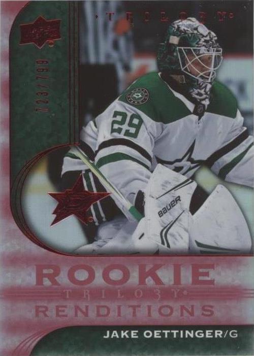 2020-21 Upper Deck Trilogy - Rookie Renditions Jake Oettinger #RR-9 Red ...
