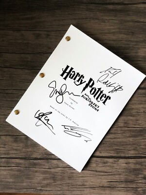 Harry Potter Movie Script Daniel Radcliffe, Emma Watson, Tom Felton ...