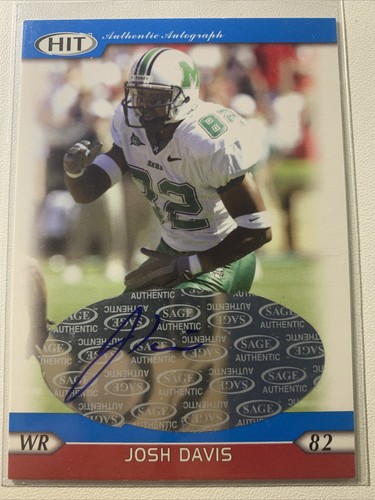 Josh Davis Auto American football Marshall University | eBay