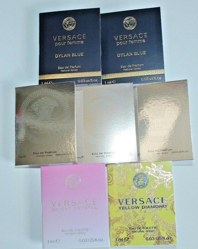 Lot of 7 VERSACE Bright Crystal, Dylan Blue, Eros & Yellow Diamond ...