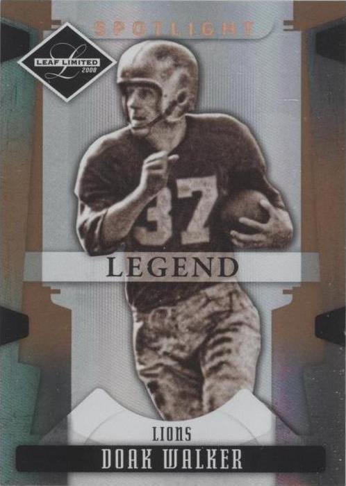 2008 Leaf Limited - Legend Doak Walker #127 Spotlight Bronze /125 for ...