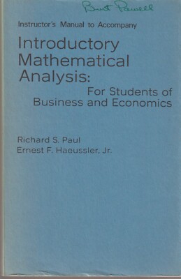Instructor’s Manual to Accompany Introductory Mathematical Analysis for ...