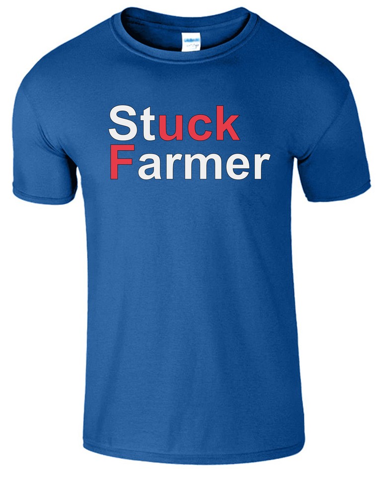 Stuck Farmer T-Shirt A F*ck Starmer Tee Funny Anti Labour T-Shirt Gift ...