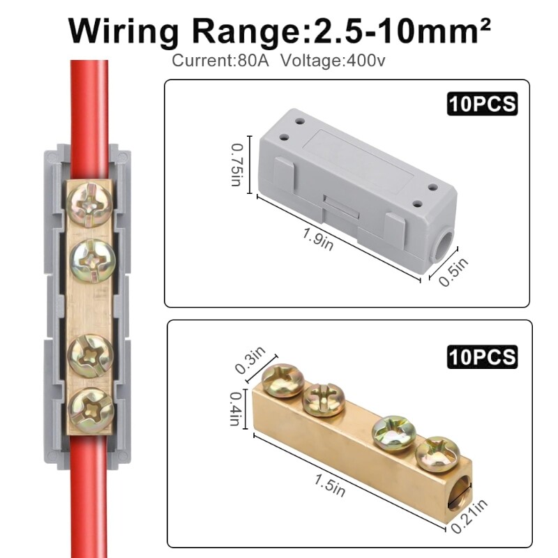 10PCS High Power Quick Wire Terminals set 80A Splices Connection ABS | eBay