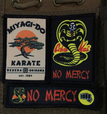 Karate Kid Morale Patch Lot 3 Patches Tactical Military Army Badge Hook ...