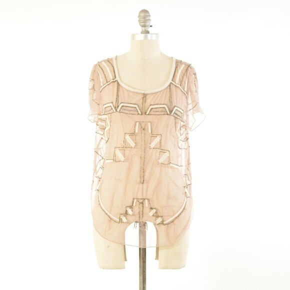 Sheer Blouse With Open Back Lace Open Back Detail Blouse In Black