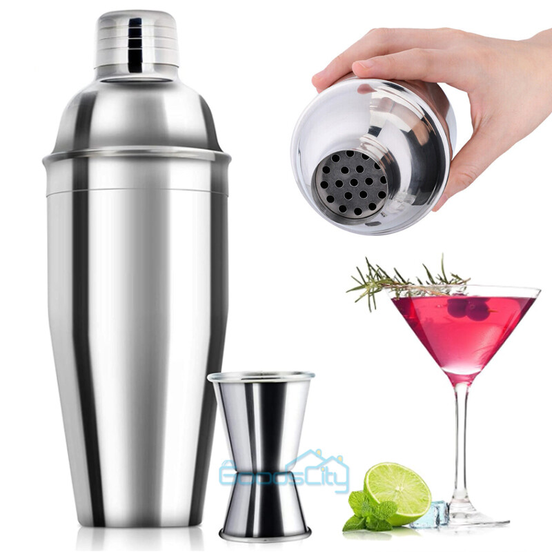 Cocktail Maker Set Shaker Mixer Stainless Steel Bartender Kit Bar Drink ...