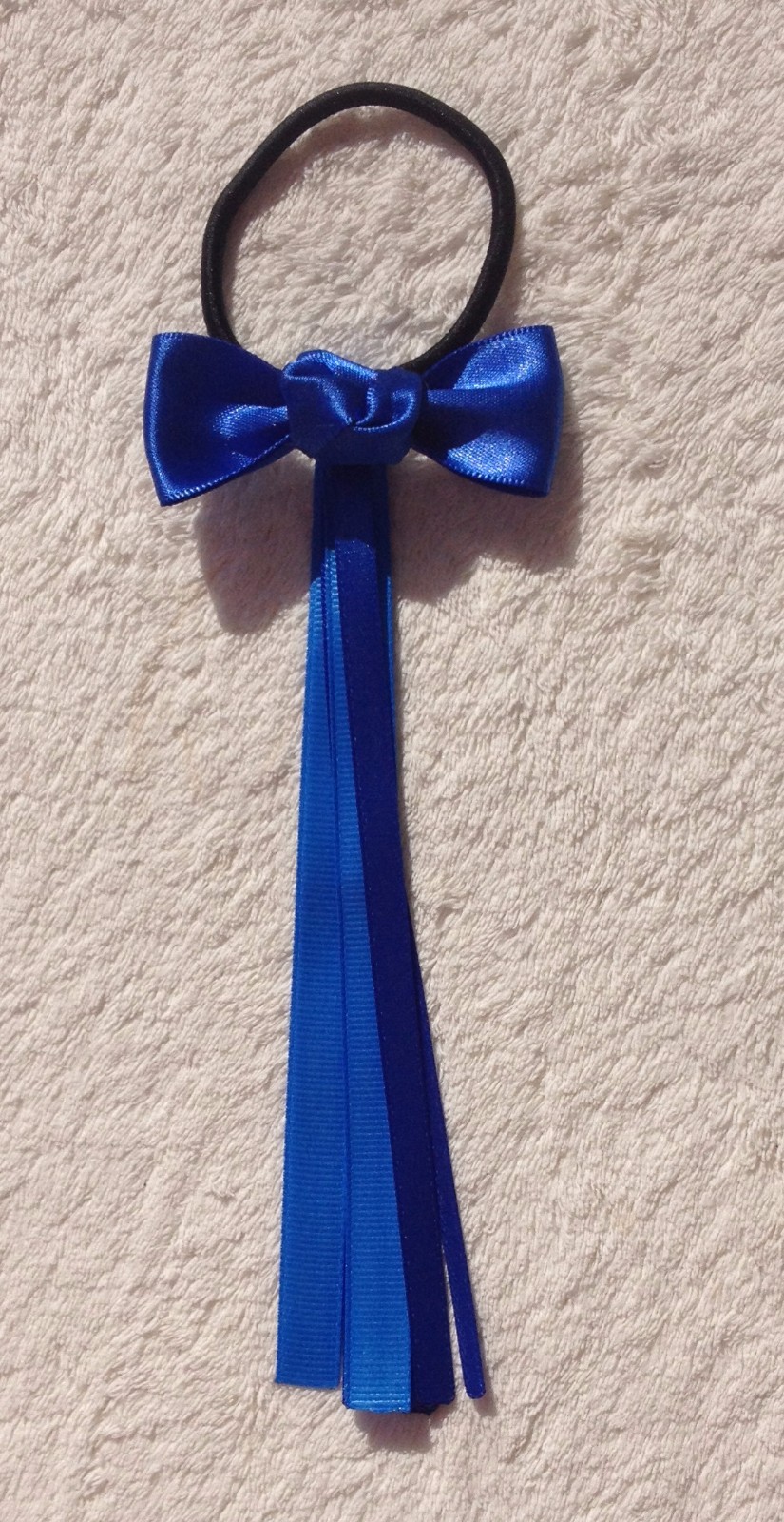 Satin Ribbon Streamer School Hair Bow Elastic Bobbles Hair Girl ...