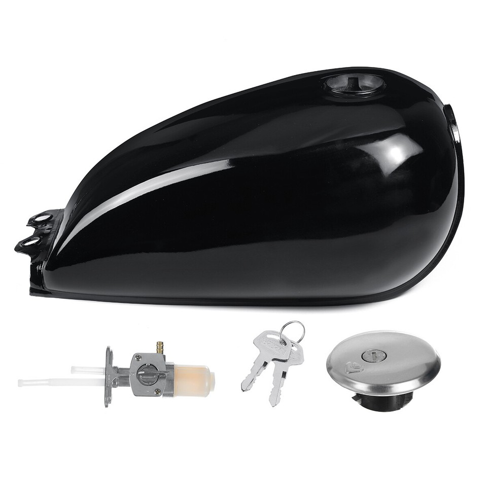Motorcycle Fuel Tank Steel Gas Tank For Suzuki GN125 Cafe Racer 9L 2.4 ...