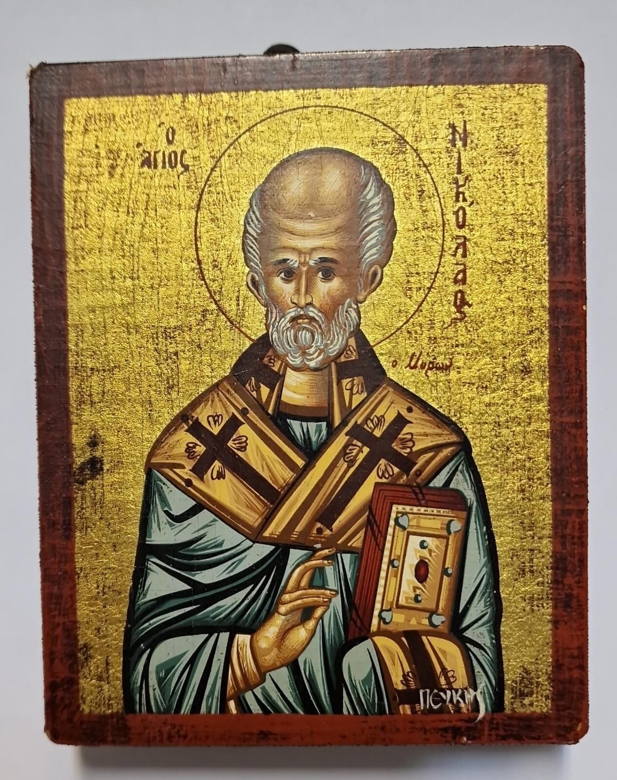 Heiliger NIKOLAUS Nikolaos Niko St.Nichola Ikone Ikone Ikonen Icon ...