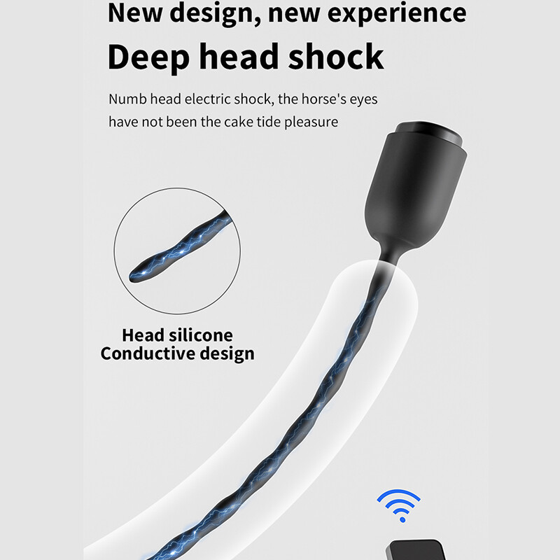 Male Electric Soft Silicone Stretcher Urethral Sounding Rod Plug ...