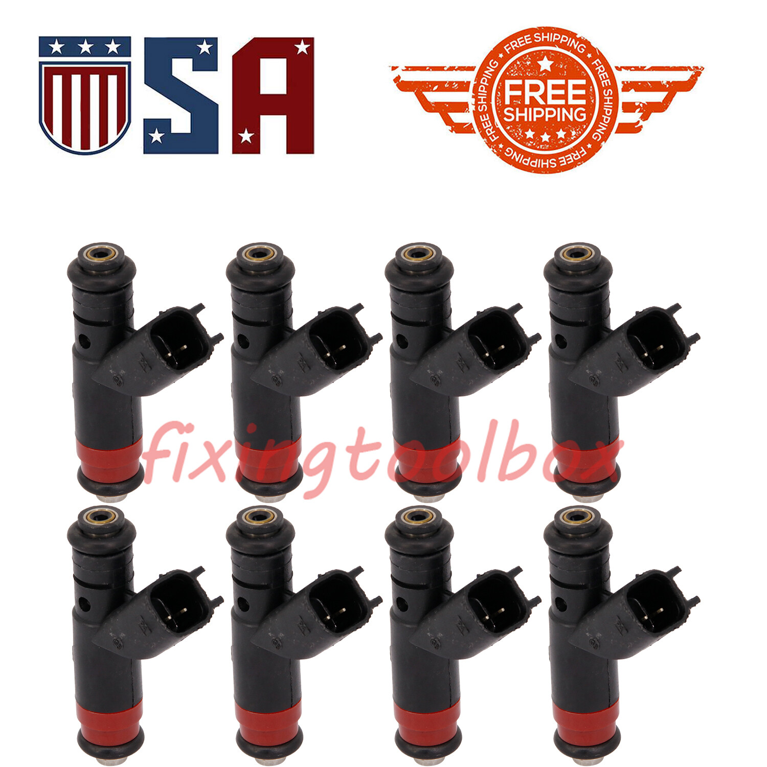 53032713AB 8PCS Fuel Injectors For Dodge Durango RAM 1500 2500 3500 5 ...