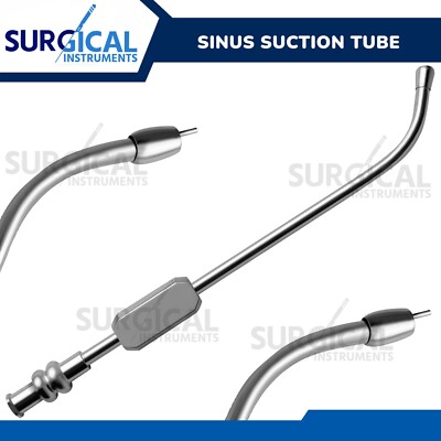 Sinus Cannula Suction Tube 4 mm Curved ENT Dental Implant Stainless ...