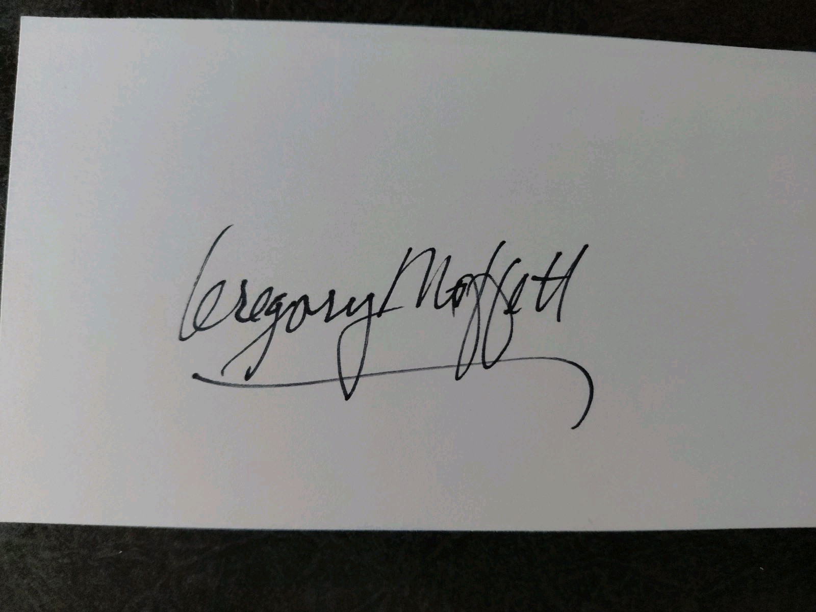 GREGORY MOFFETT & EDDIE HODGES Hand Signed Autograph 3X5 CARD S -2 ...