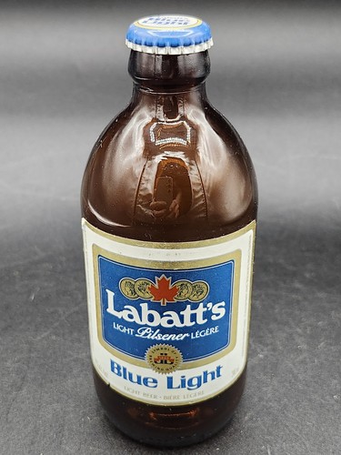 VINTAGE 80s LABATT'S BLUE LIGHT STUBBY BEER BOTTLE WITH CAP CANADIAN ...