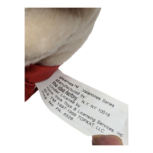 Meanies Lucky The Rabbit Valentine's Series 7in Bean Bag Plush Stuffed ...