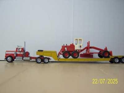 HO scale Custom Athearn Kenworth winch truck with trailer and load | eBay