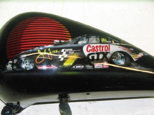 John Force tribute Harley autographed painted By Sonny DePalma paint ...