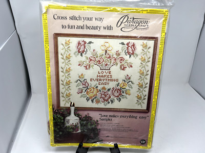 Paragon Needlecraft Kit Love Makes Everything Easy sealed Vintage 0178 ...