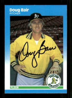 DOUG BLAIR SIGNED 1987 FLEER #386 ON-CARD AUTO - OAKLAND A'S | eBay
